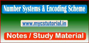Class 11 Computer Science Notes - MyCSTutorial- The path to Success in Exam