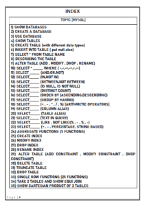 SQL and My SQL Project Download Pdf - MyCSTutorial- The path to Success ...